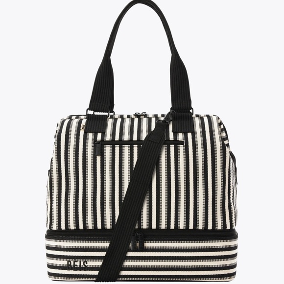 BEIS | Bags | Beis The Mini Weekender In Black Stripe | Poshmark